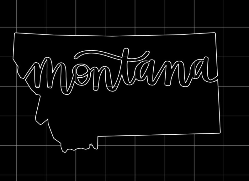 Montana Decal Montana Sticker Floral Montana Geometric Sticker Gem ...