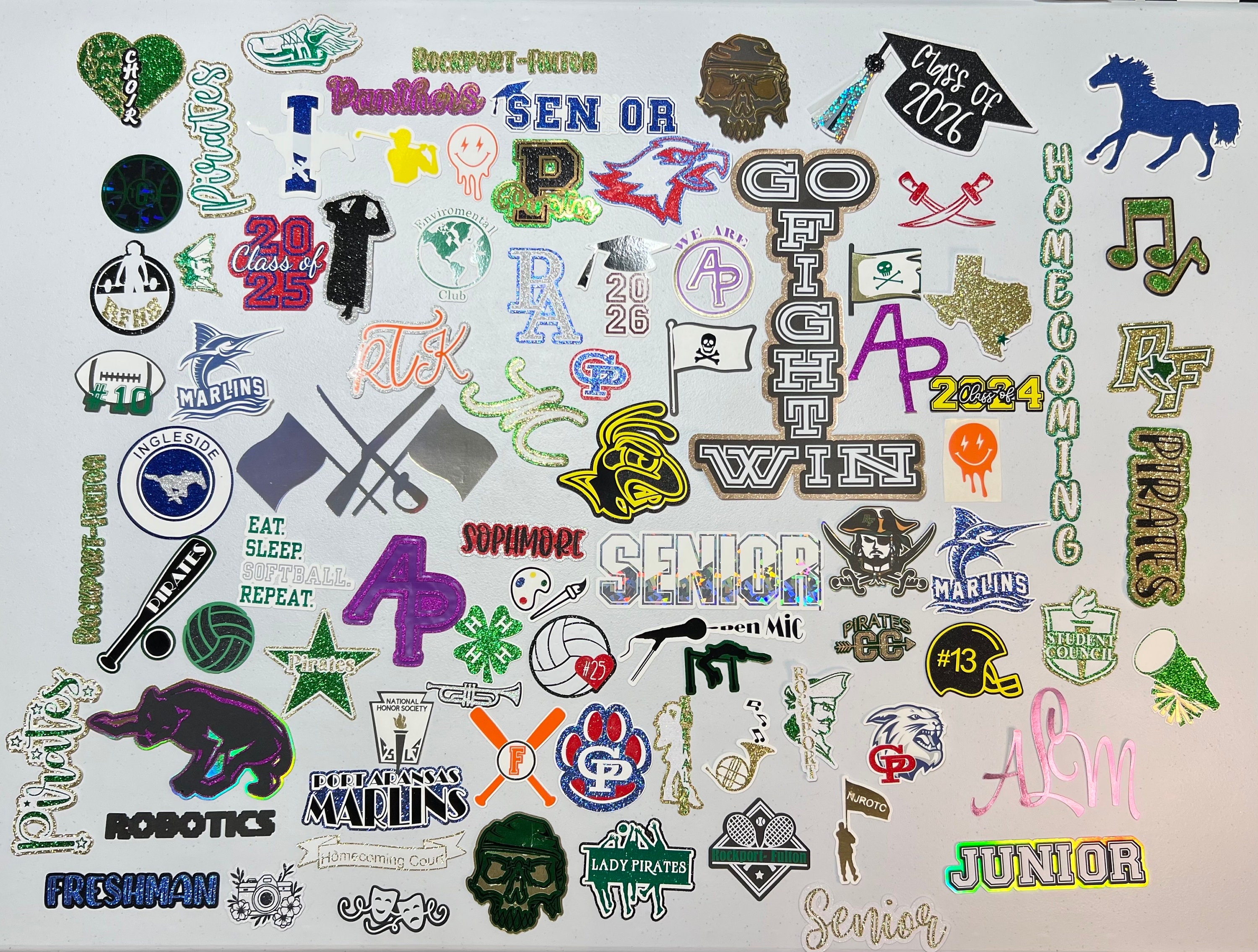 Custom/personalized Cut-outs: Homecoming Mum & Garter Trinkets, Wreaths ...