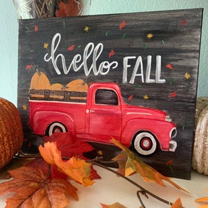 Hello Fall Farm Truck - Etsy