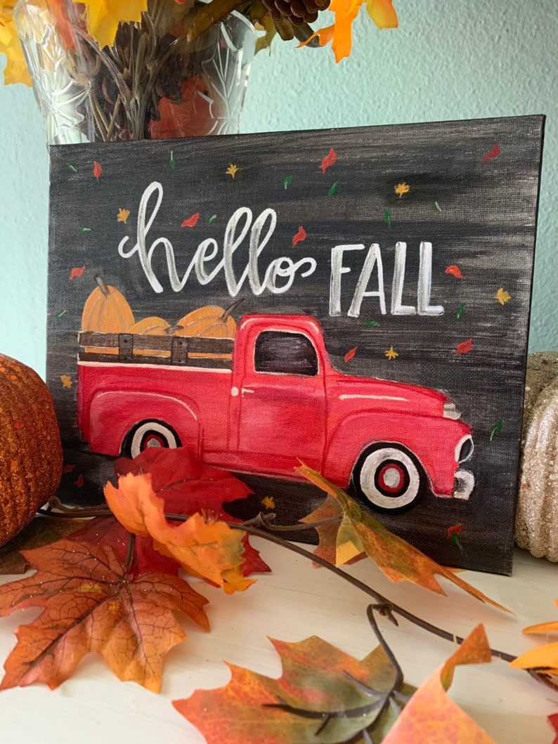 Hello Fall Farm Truck - Etsy