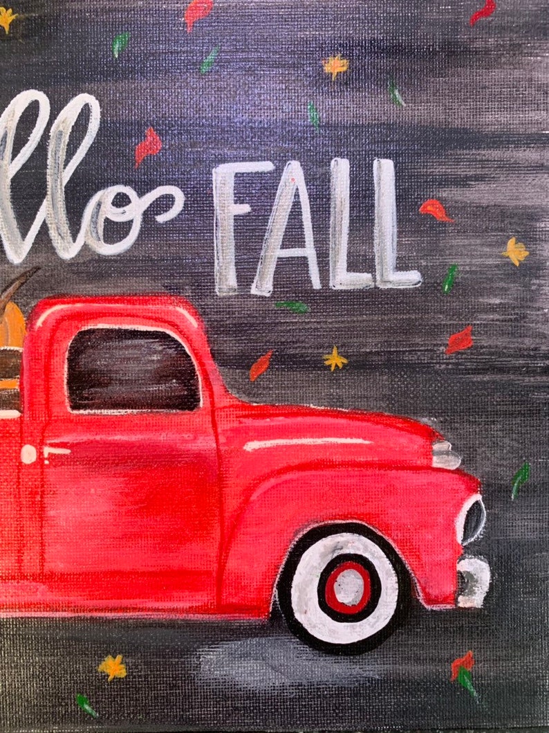 Hello Fall Farm Truck - Etsy