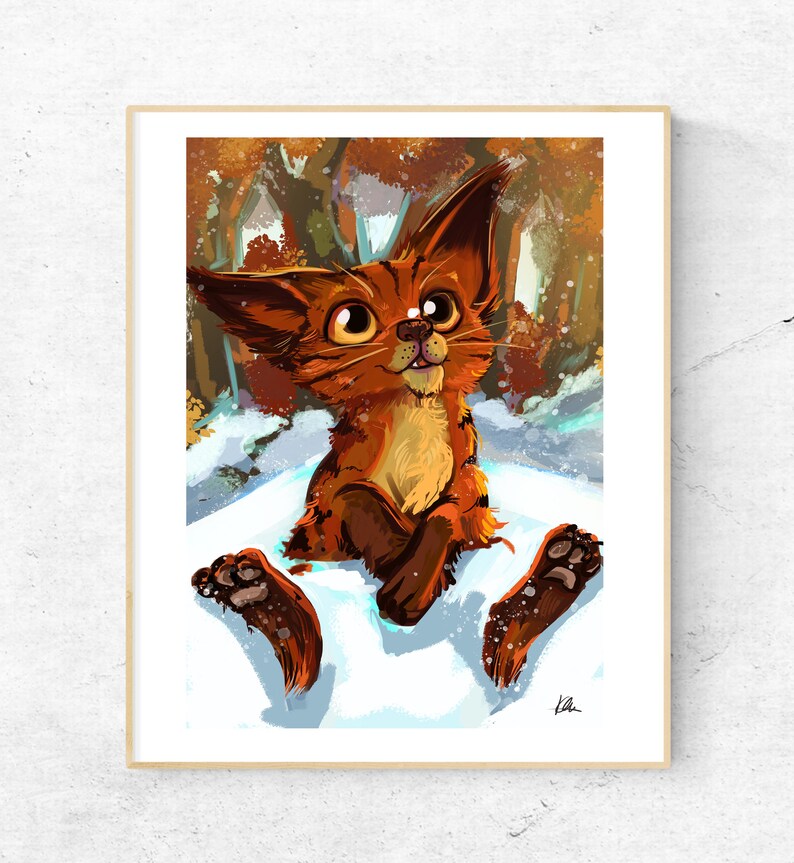 A4 Print Baby Too'gra in the Snow - Etsy