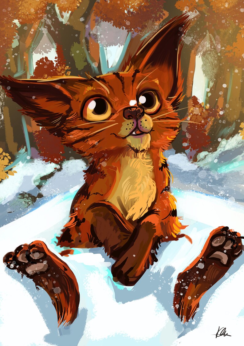 A4 Print Baby Too'gra in the Snow - Etsy