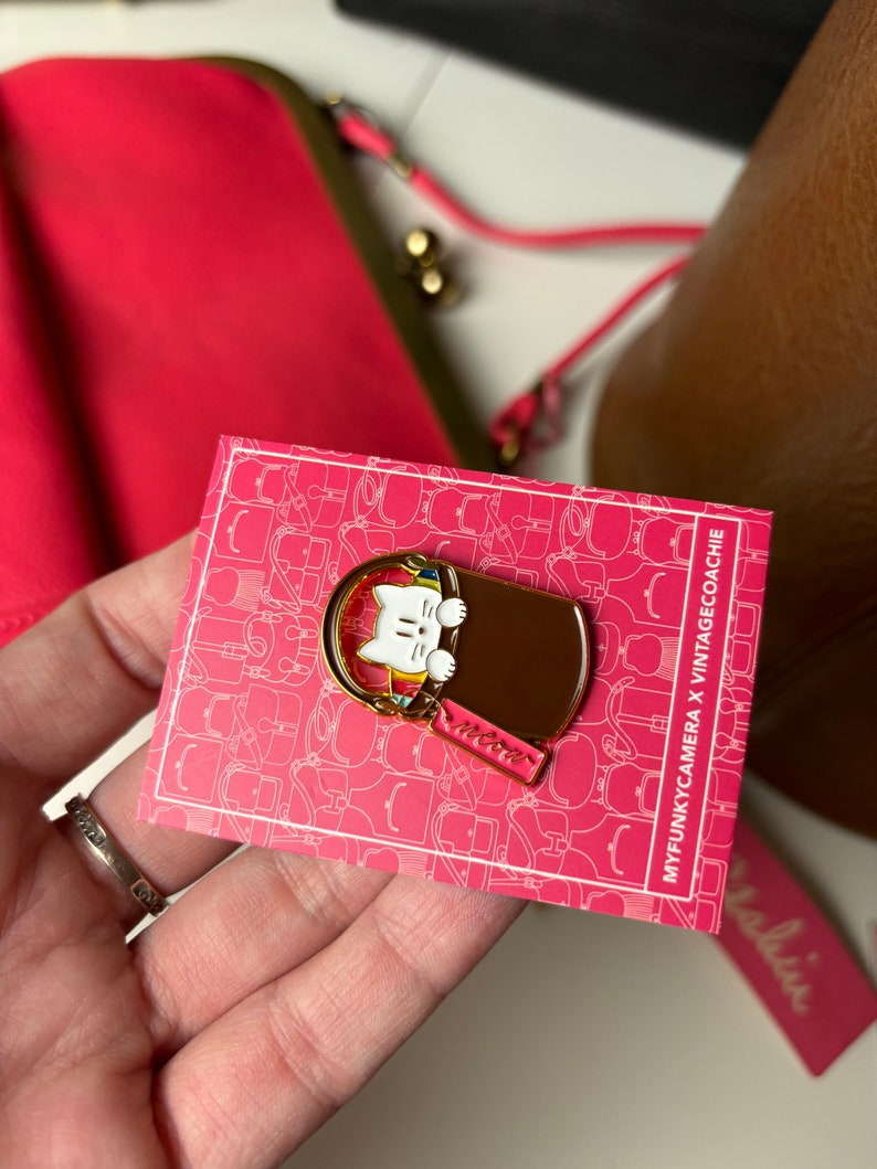 Vintage Coach Inspired Cat-n-carry Handbag Enamel Pin - Etsy