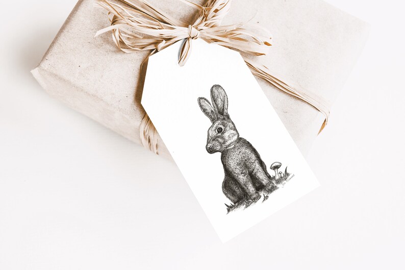 Printable Gift Tags, Instant Download, Digital Download, Pen and Ink ...