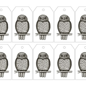 Printable Gift Tags, Instant Download, Digital Download, Pen and Ink ...