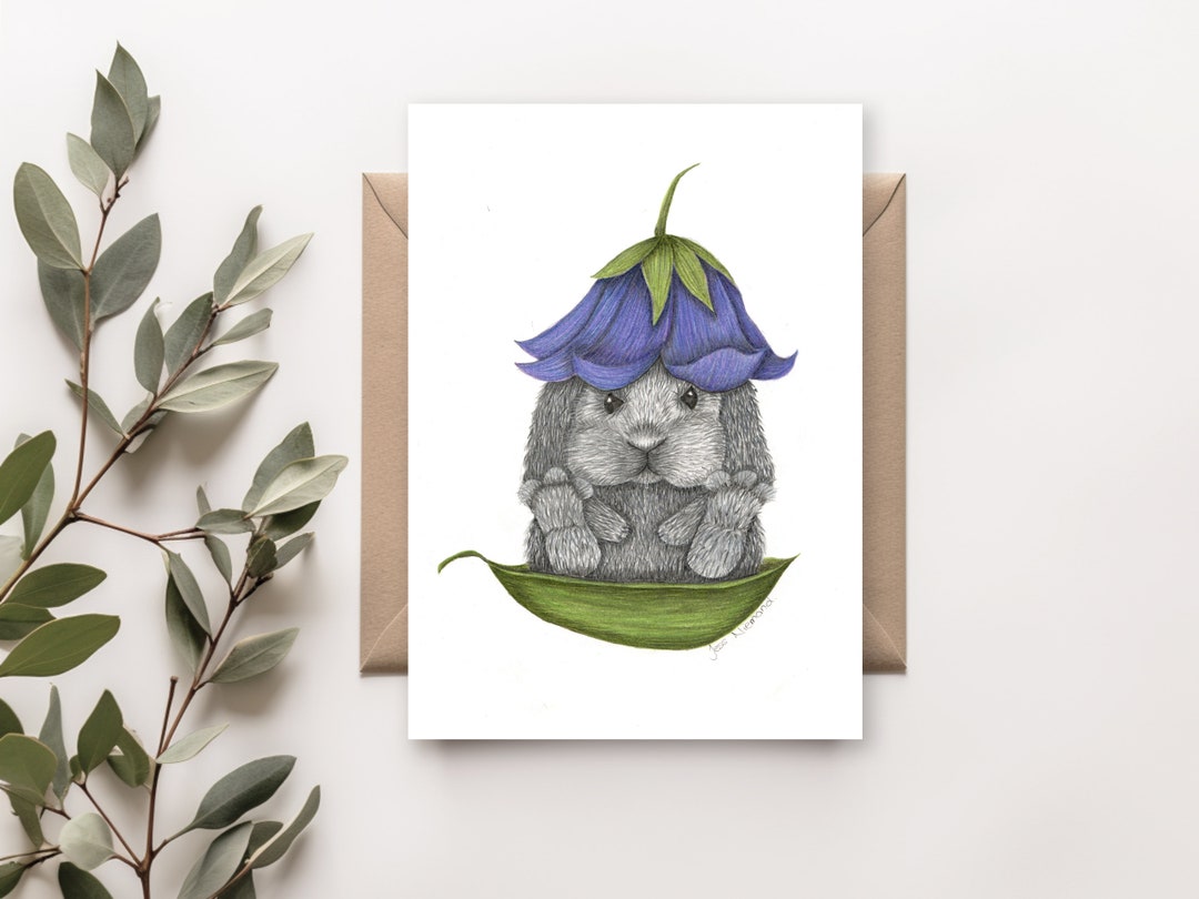 Printable Greeting Card, Digital Download, Blank Card, Blank Card, Lop ...