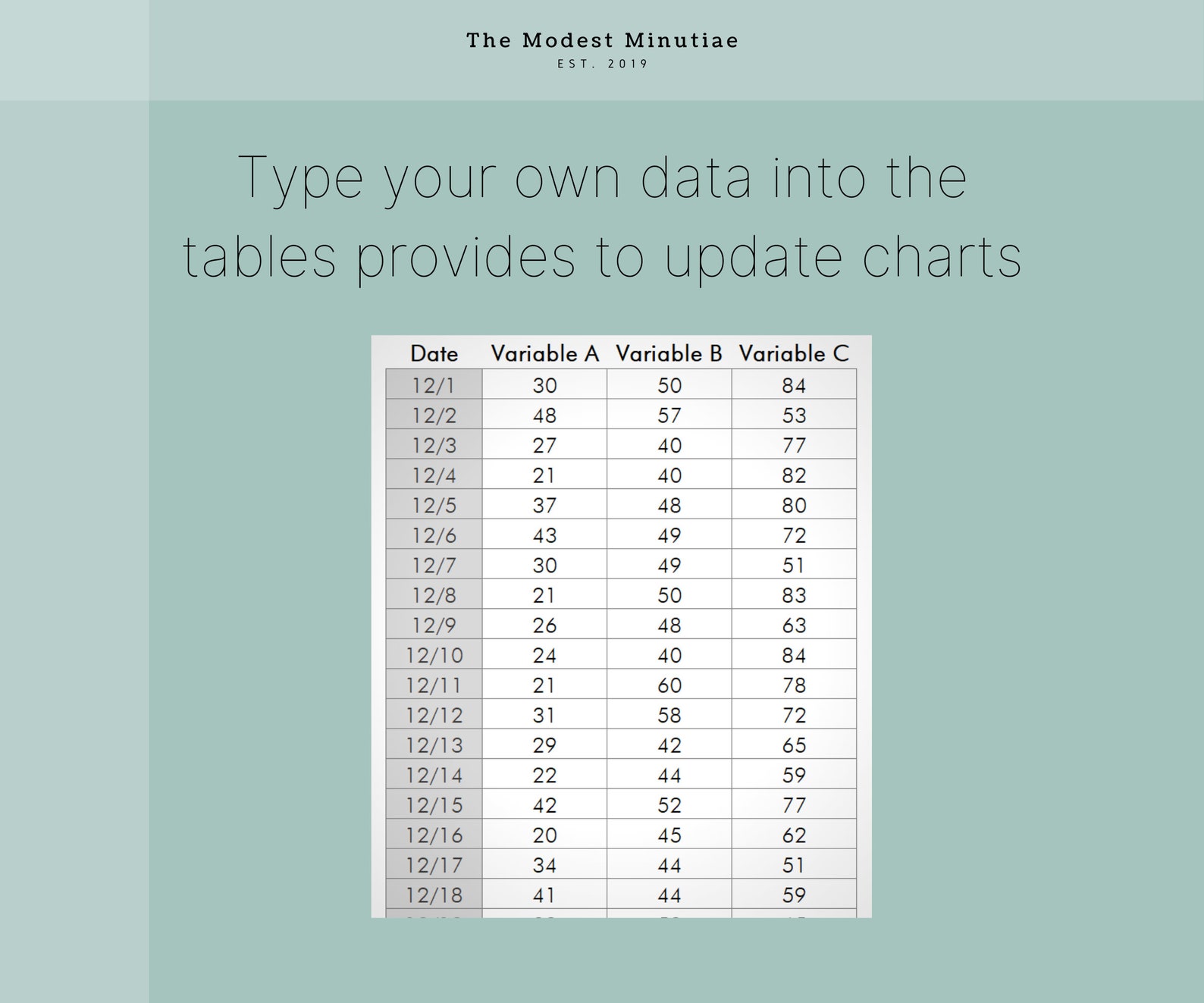 Basic Line Chart Excel Template - Multiple Variables - Etsy