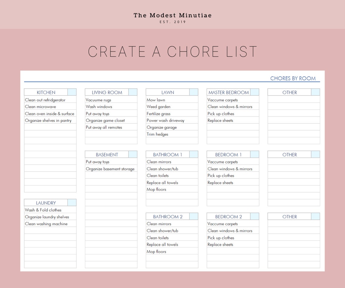 Weekly Bullet Journal Blue Excel Template - Etsy