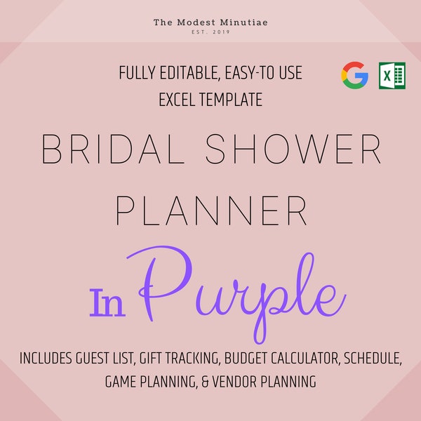 Google Docs Bridal Shower Planner - Etsy
