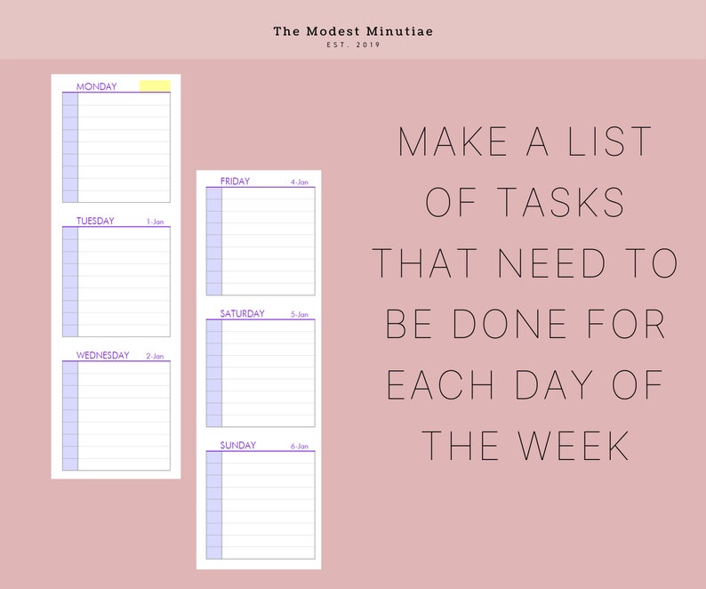 Weekly Bullet Journal - Purple Excel Template - Etsy