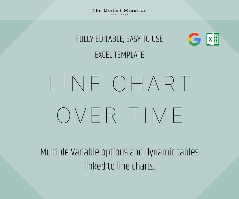 Basic Line Chart Excel Template - Multiple Variables - Etsy