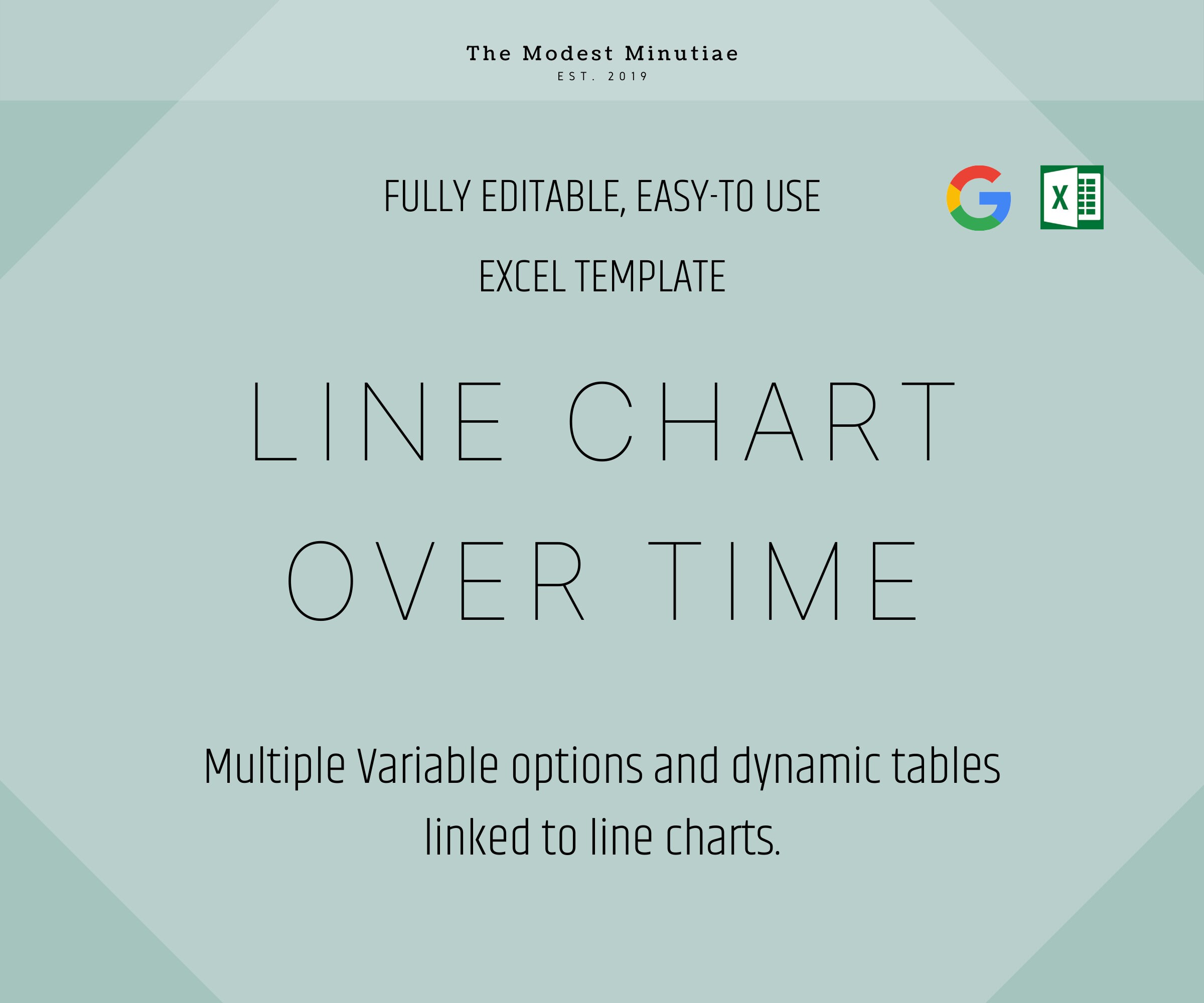Basic Line Chart Excel Template - Multiple Variables - Etsy