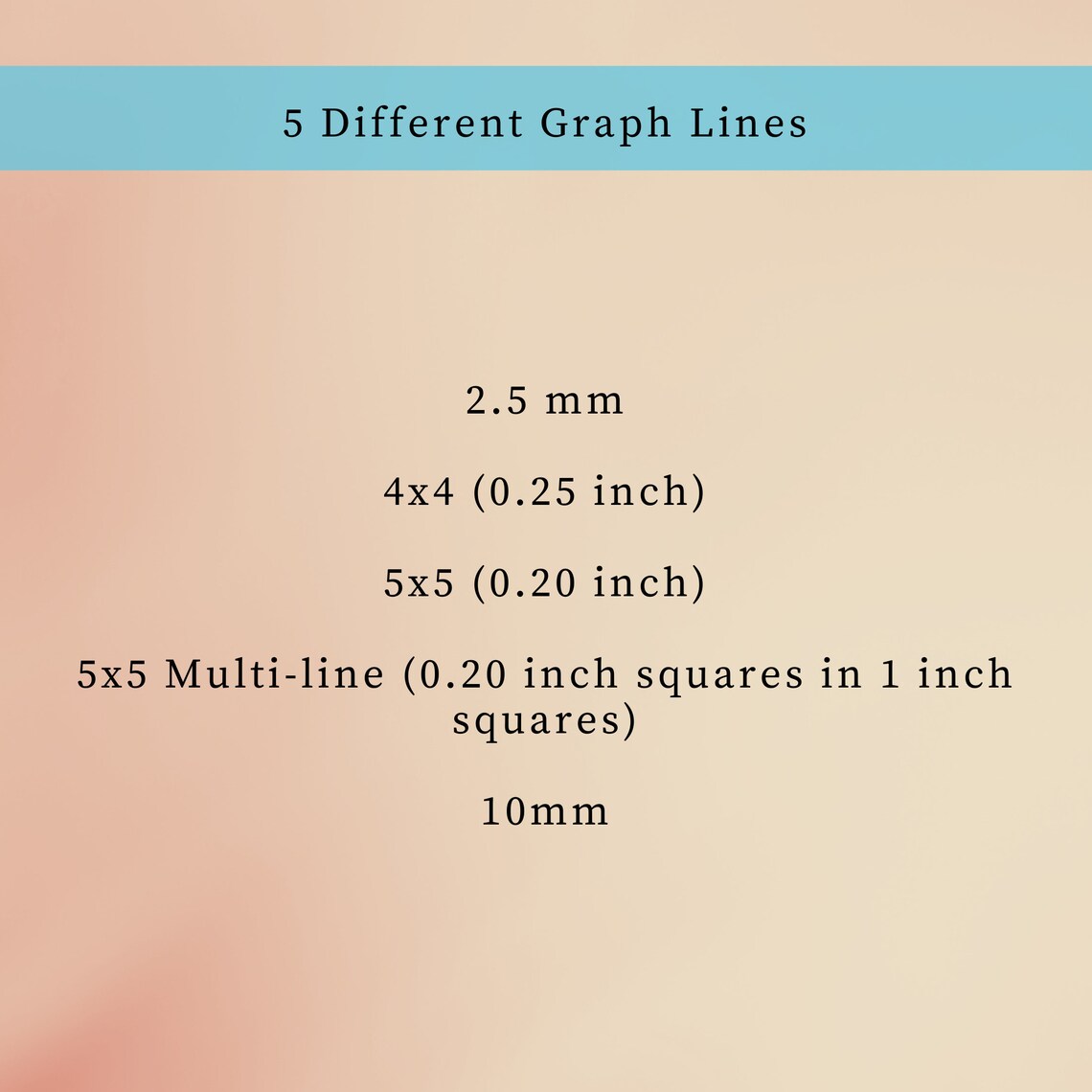 Colored Printable Graph Paper PDF -letter & A4- 2.5mm, 10mm, 4x4, 5x5 ...