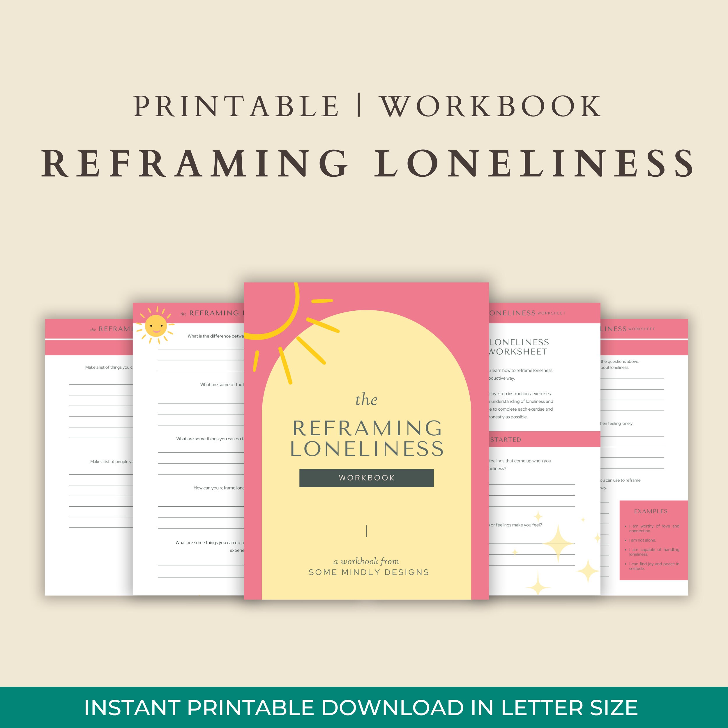 REFRAMING LONELINESS WORKBOOK / Printable, Letter Size / Journal on ...
