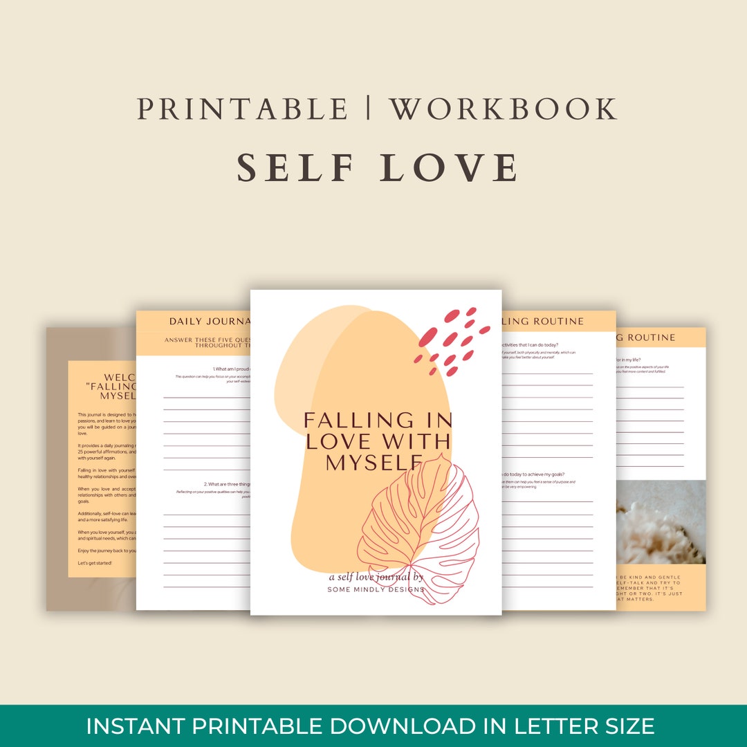 SELF LOVE WORKBOOK / in Letter Size / Journal on Self Love - Mental ...