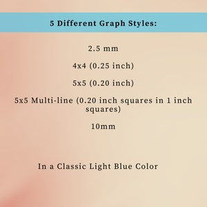 Printable Graph Paper PDF | 2.5mm, 10mm, 4x4, 5x5 and 5x5 Multi-line ...