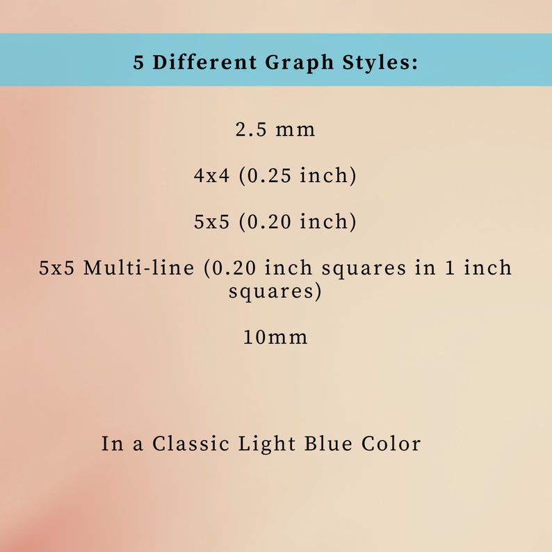 Printable Graph Paper PDF | 2.5mm, 10mm, 4x4, 5x5 and 5x5 Multi-line ...