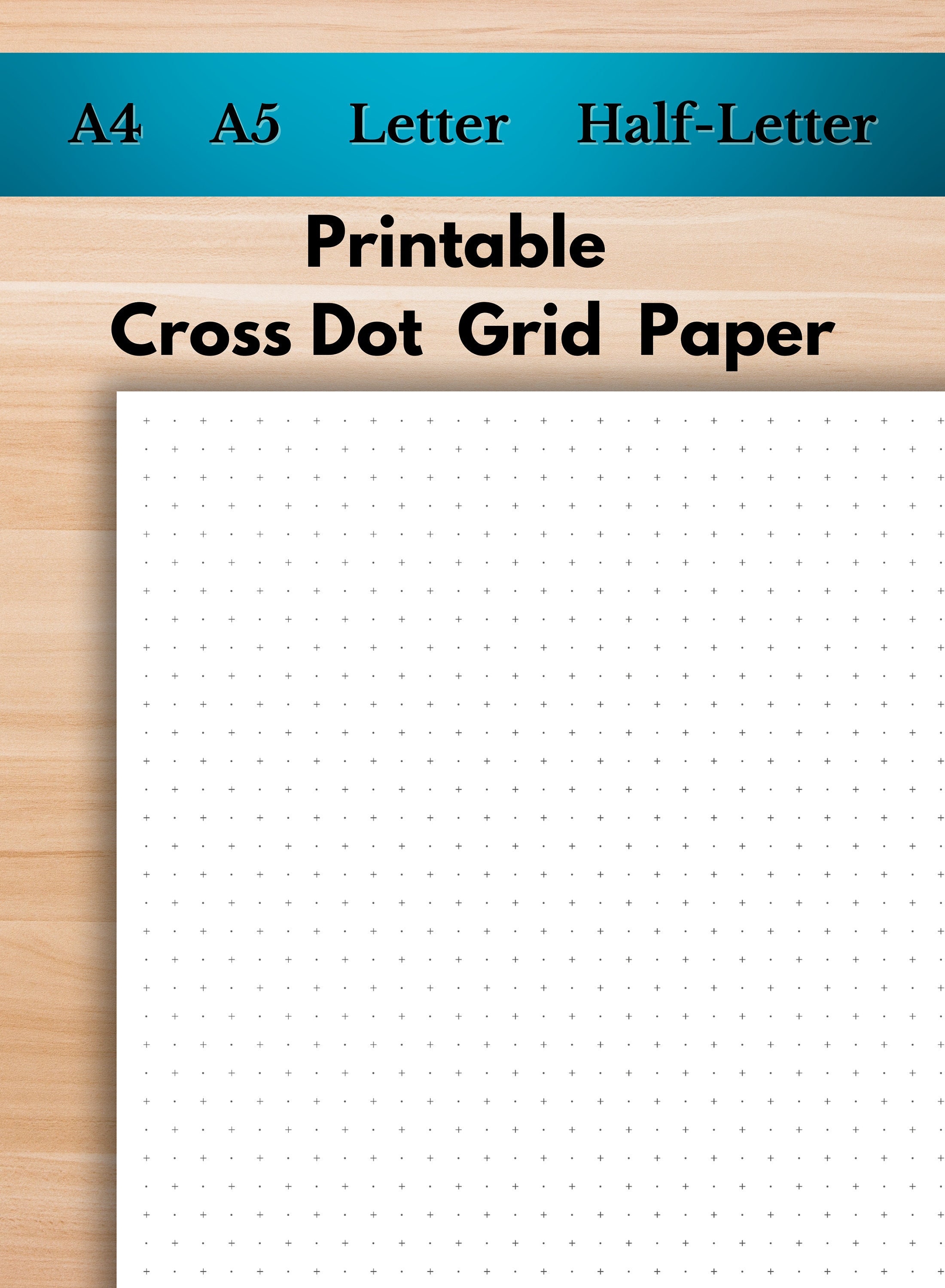 Printable Cross Dot Graph Paper | A4, A5, Half-letter and Letter ...