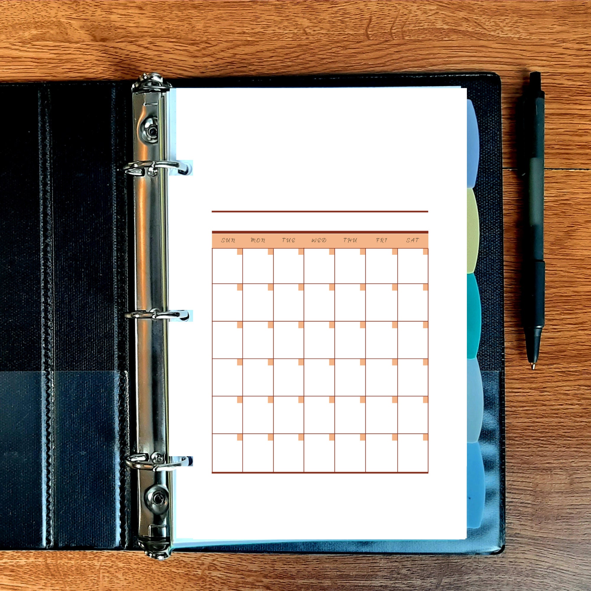 Printable Monthly Calender | Blank & Can Be Used for Any Month or Year ...