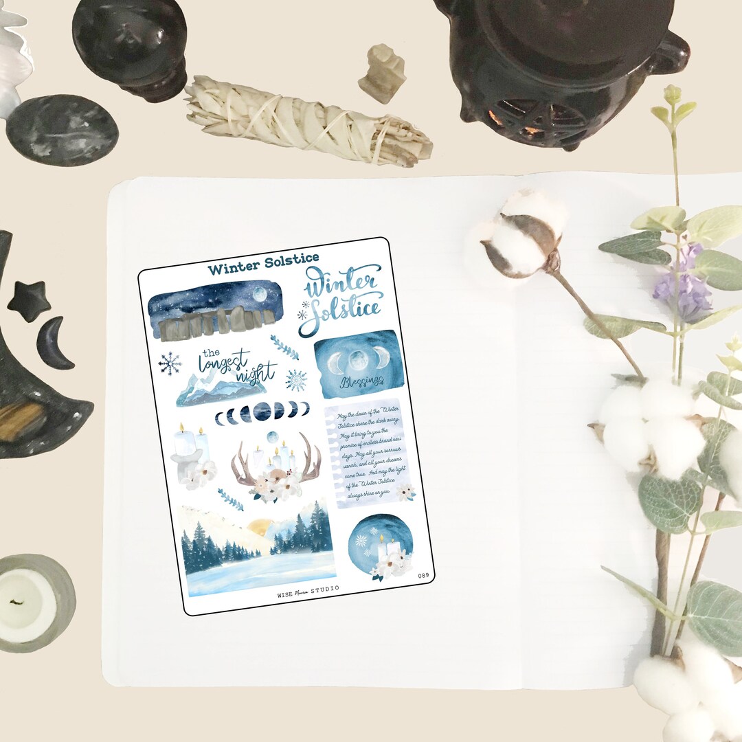 Winter Solstice Planner Stickers, Deco Stickers for Journals|, Pagan ...