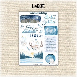 Winter Solstice Planner Stickers, Deco Stickers for Journals|, Pagan ...