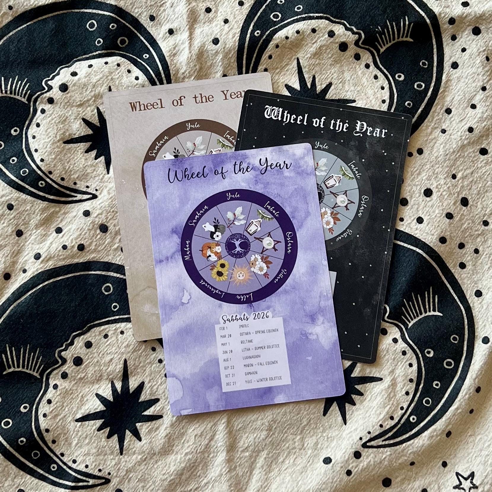 2026 Wheel of the Year, Planner Stickers, Pagan Wiccan Sabbats, Journal ...