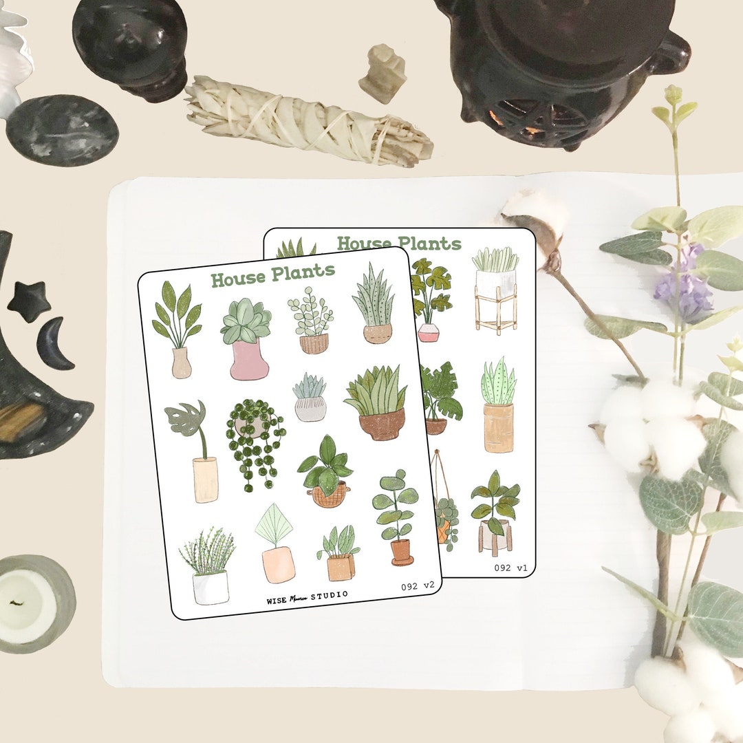 House Plants Planner Stickers, Deco Stickers for Journals - Etsy