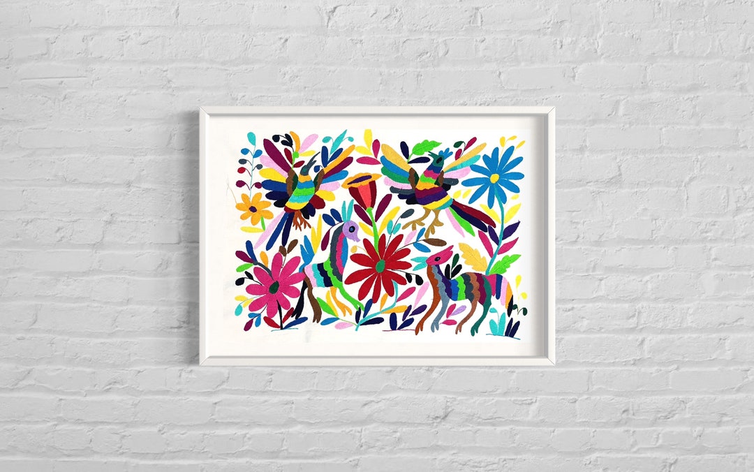 Otomi Wall Hanging, Eclectic Home Decor, Tenango Wall Art, Mexican Home ...