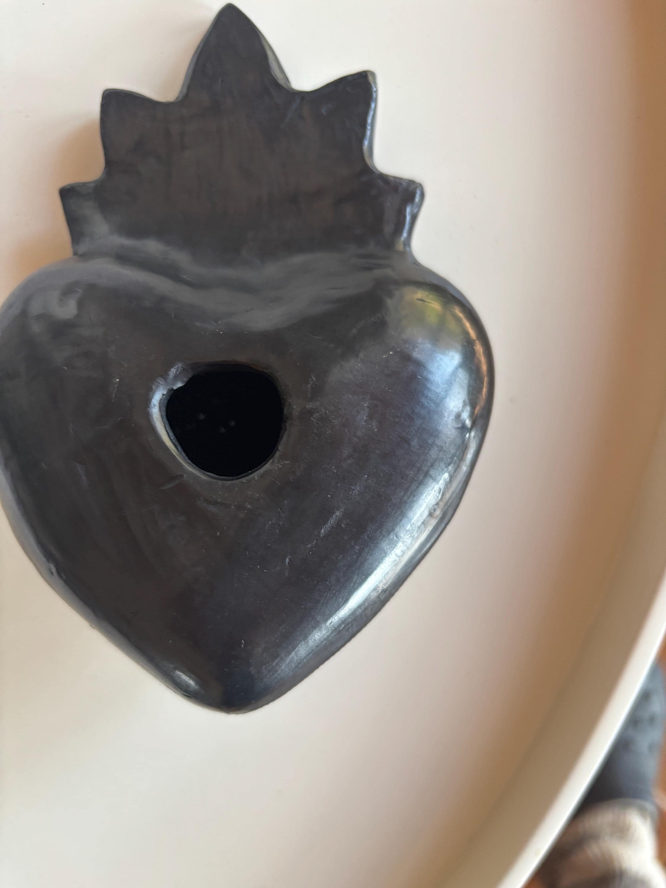 Mexican Hand-carved Barro Negro Heart - Artisan Crafted Decor - Etsy