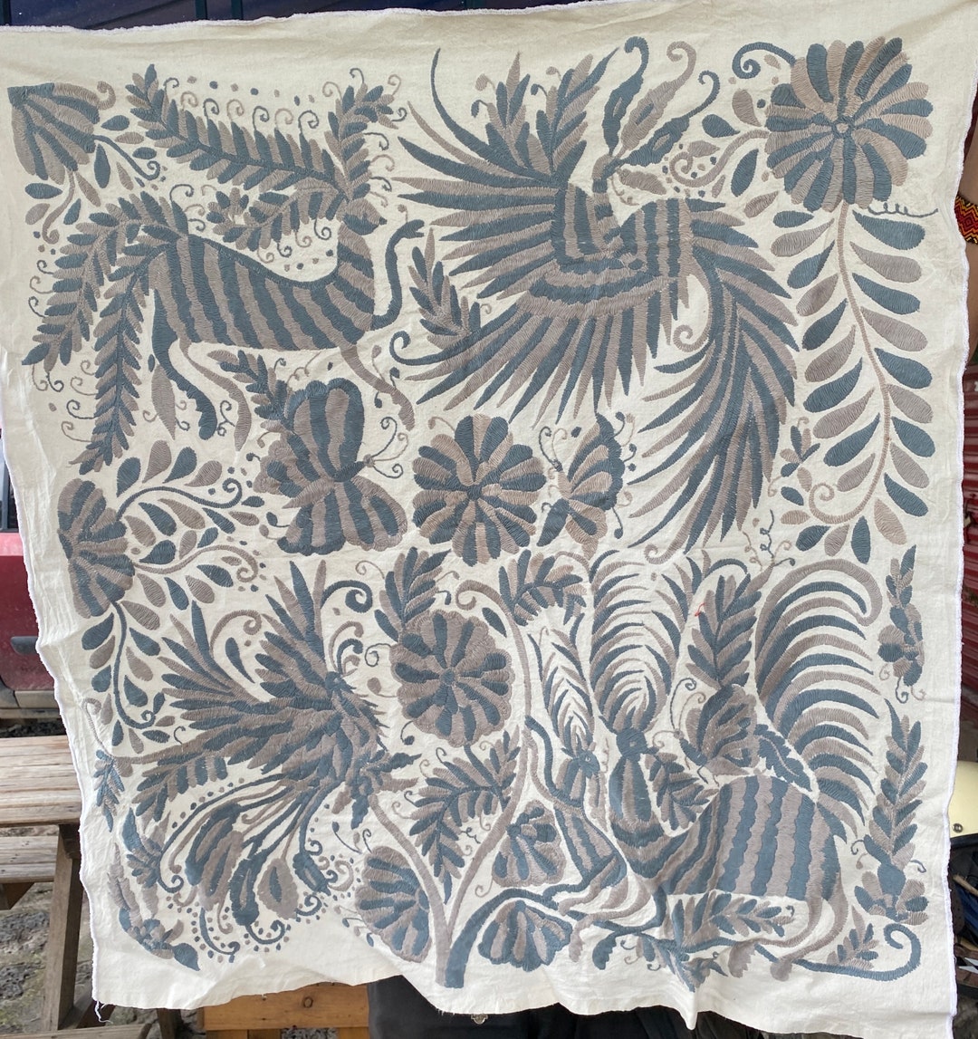 Handcrafted Otomi Embroidery Wall Hanging: Mexican Animals & Plants - Etsy