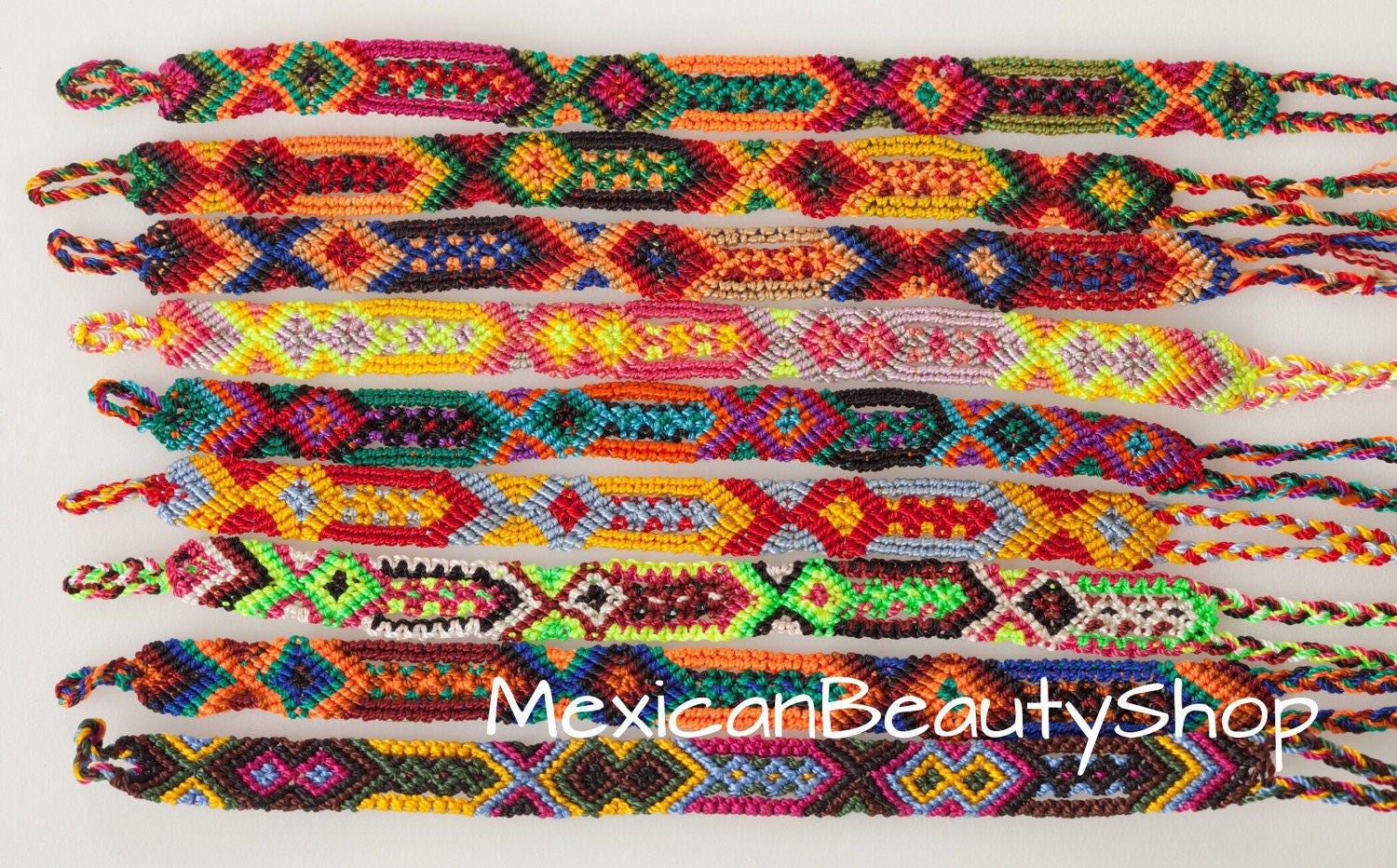 Set of 100 Mexican Friendship Bracelet Macrame Bracelet - Etsy