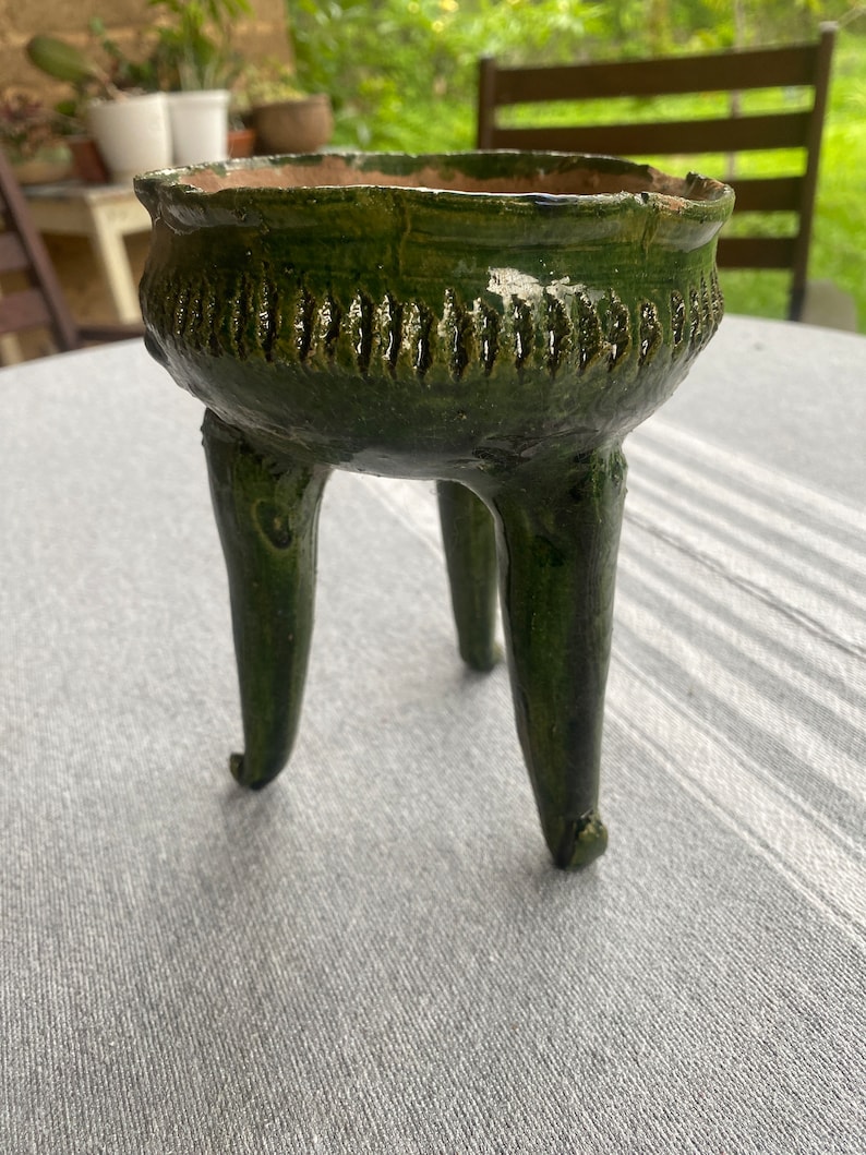 Handmade Lead-free Green Clay Copal Incense Burner From Oaxaca ...