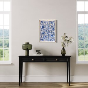 Blue Mexican Otomi Hand Embroidered Wall Hanging Tapestry Gift. Ready ...