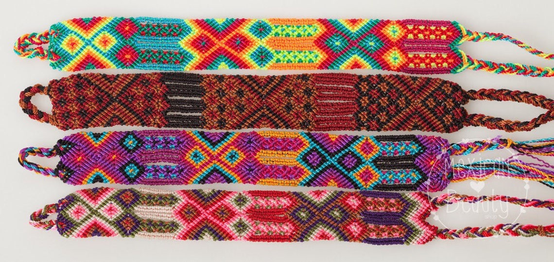 Mexican Friendship Bracelet Set / 1 Wide / Boho Gypsy - Etsy