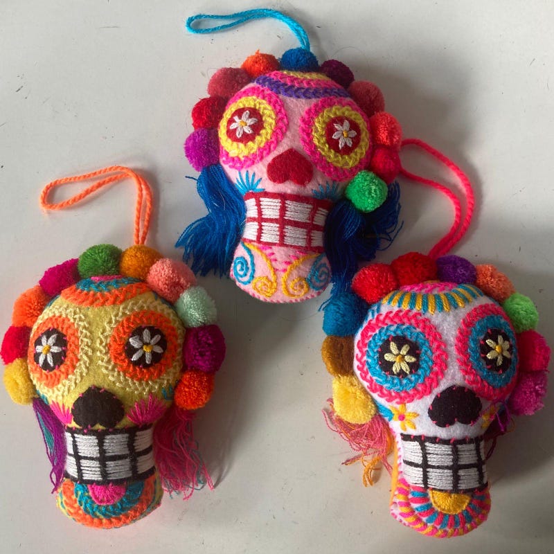 Sugar Skull Ornament - Etsy