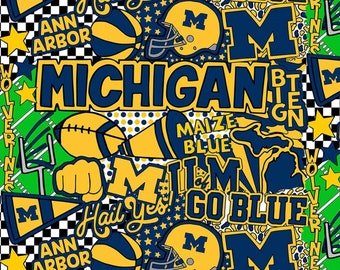PDF Pattern Michigan Wolverines Cross Stitch - Etsy