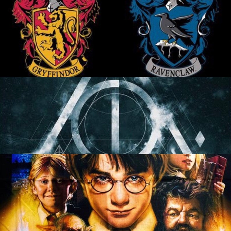 Harry Potter Fabric Panel 36 Inch Panel Teal Deathly Hollows | Etsy