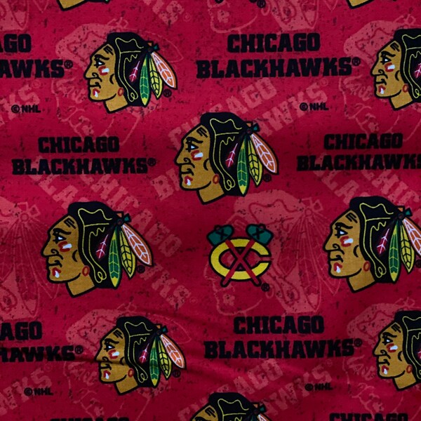 Chicago Blackhawks Fabric - Etsy