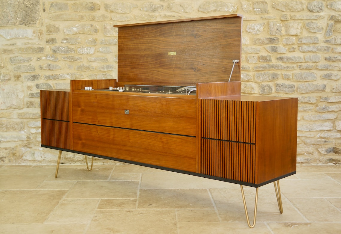 Custom 1970's Vintage HMV Stereogram / Radiogram Upgraded - Etsy UK