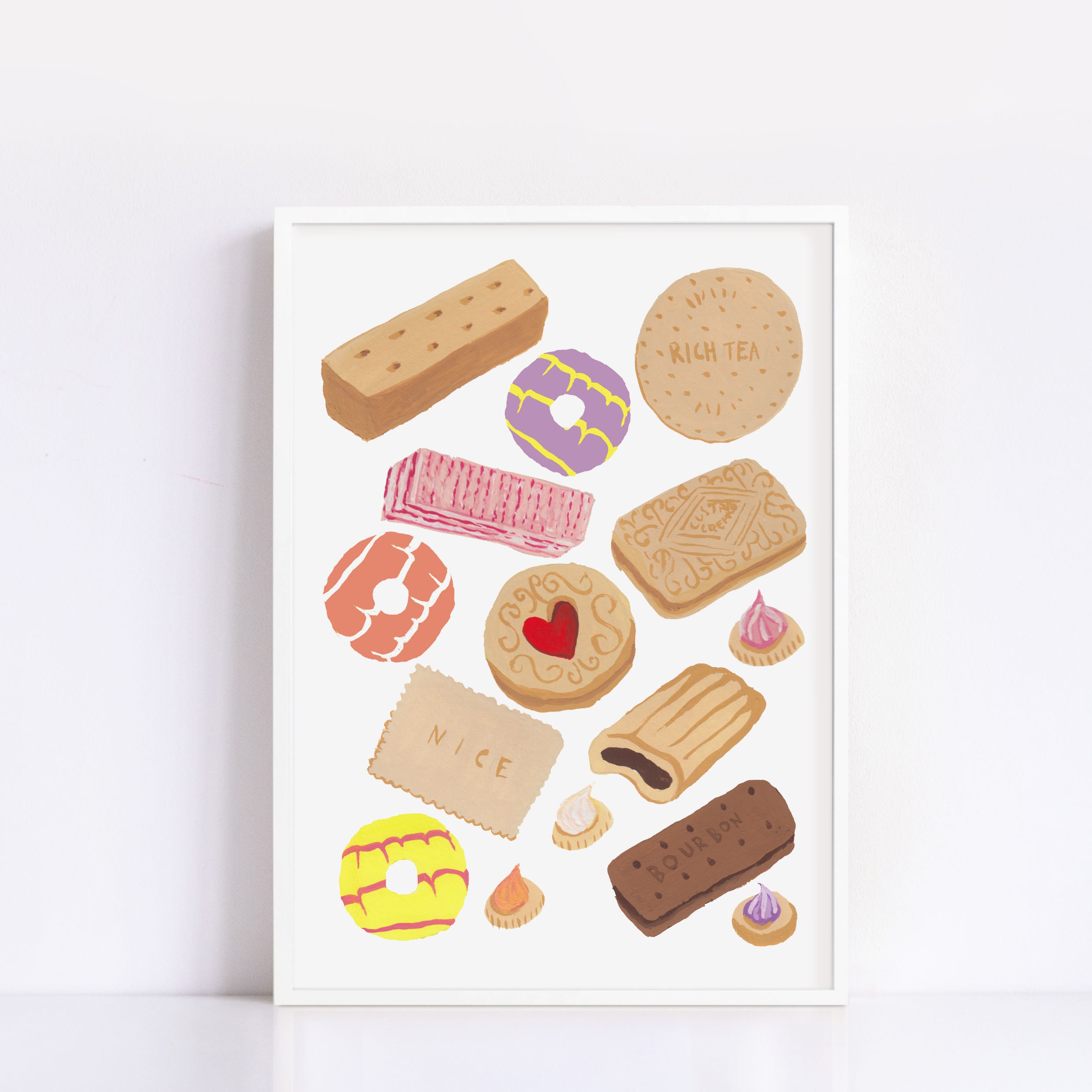 PRINTABLE - British Biscuits | Colourful Wall Art - Digital Download ...