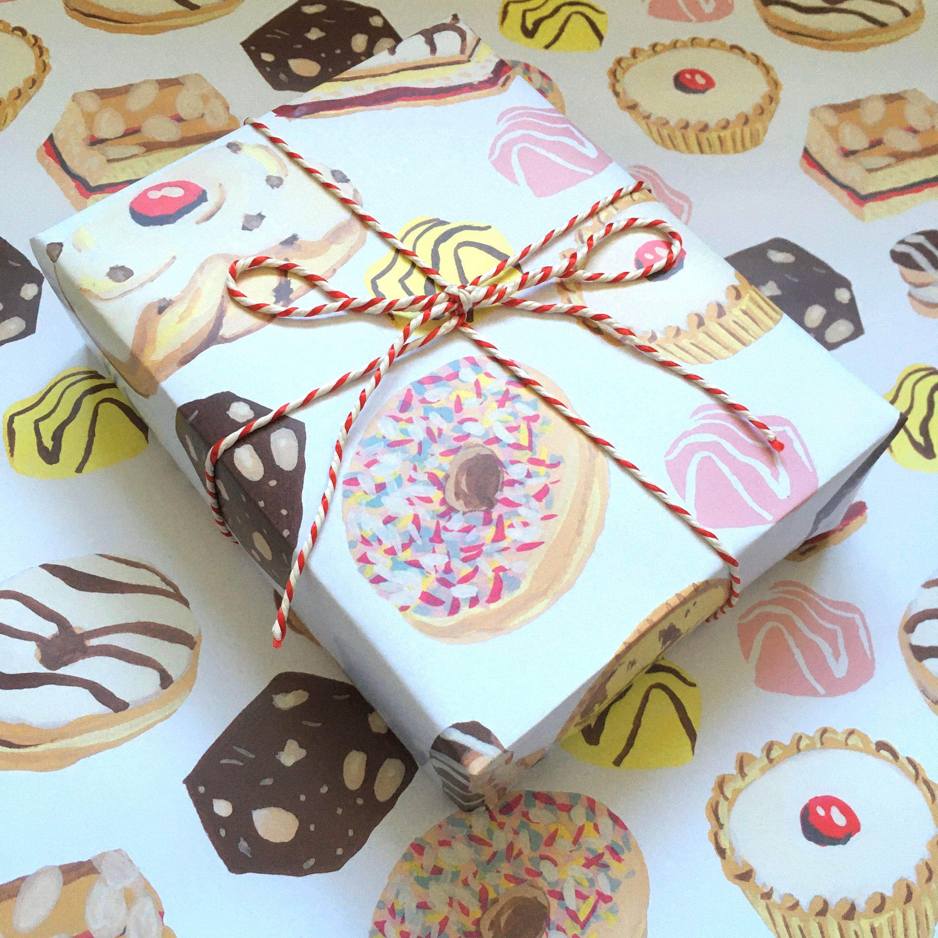 Cakes Wrapping Paper Set Great British Bakes Gift Wrap - Etsy UK