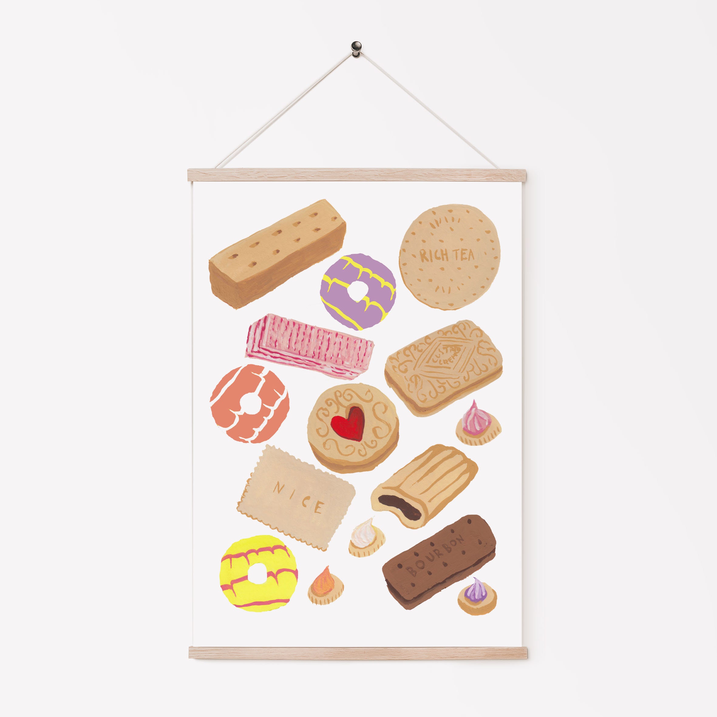 PRINTABLE - British Biscuits | Colourful Wall Art - Digital Download ...