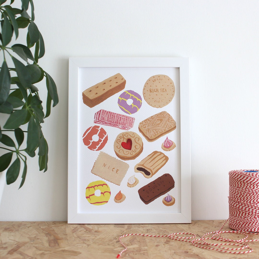 PRINTABLE - British Biscuits | Colourful Wall Art - Digital Download ...
