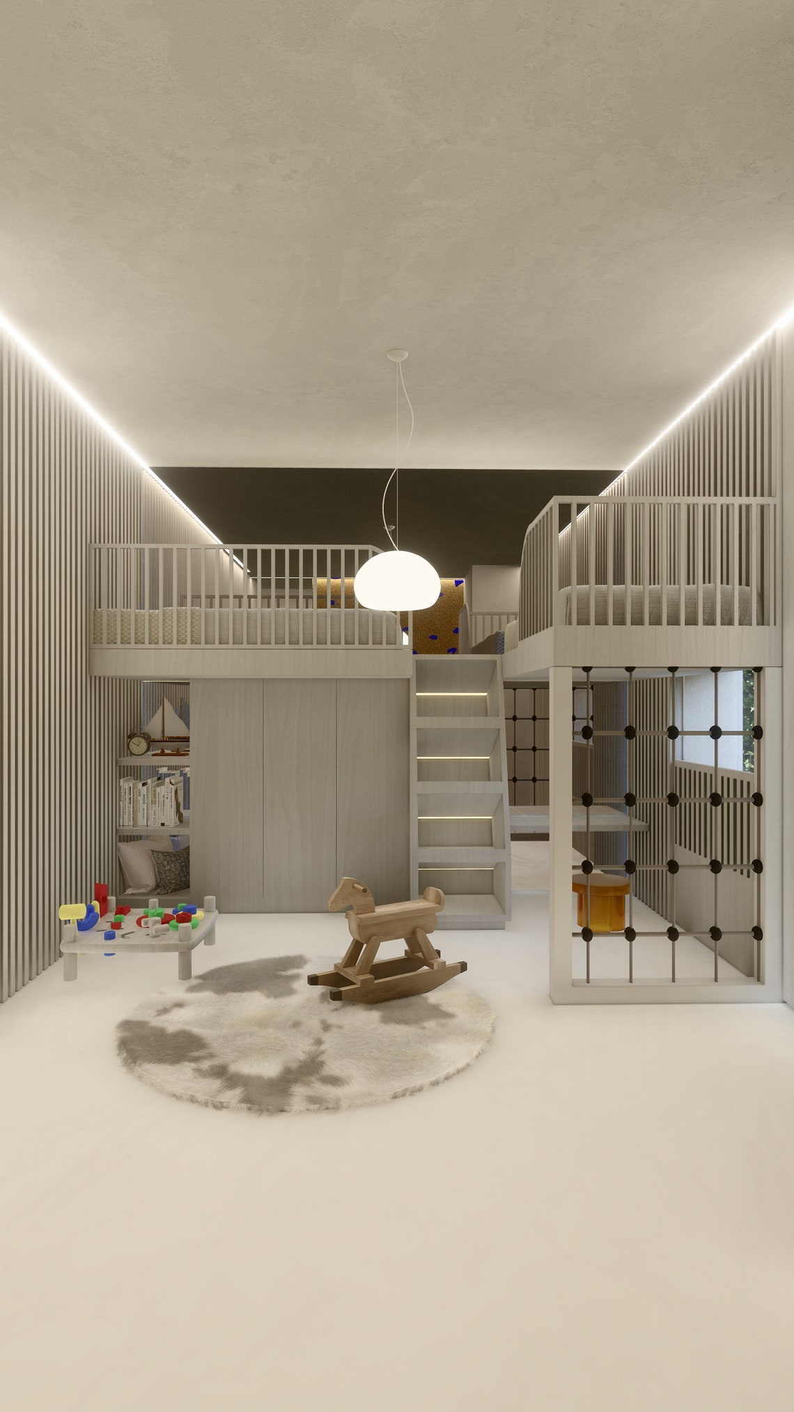 Children's Bedroom Interior Design Plans for Two Children, Children's ...