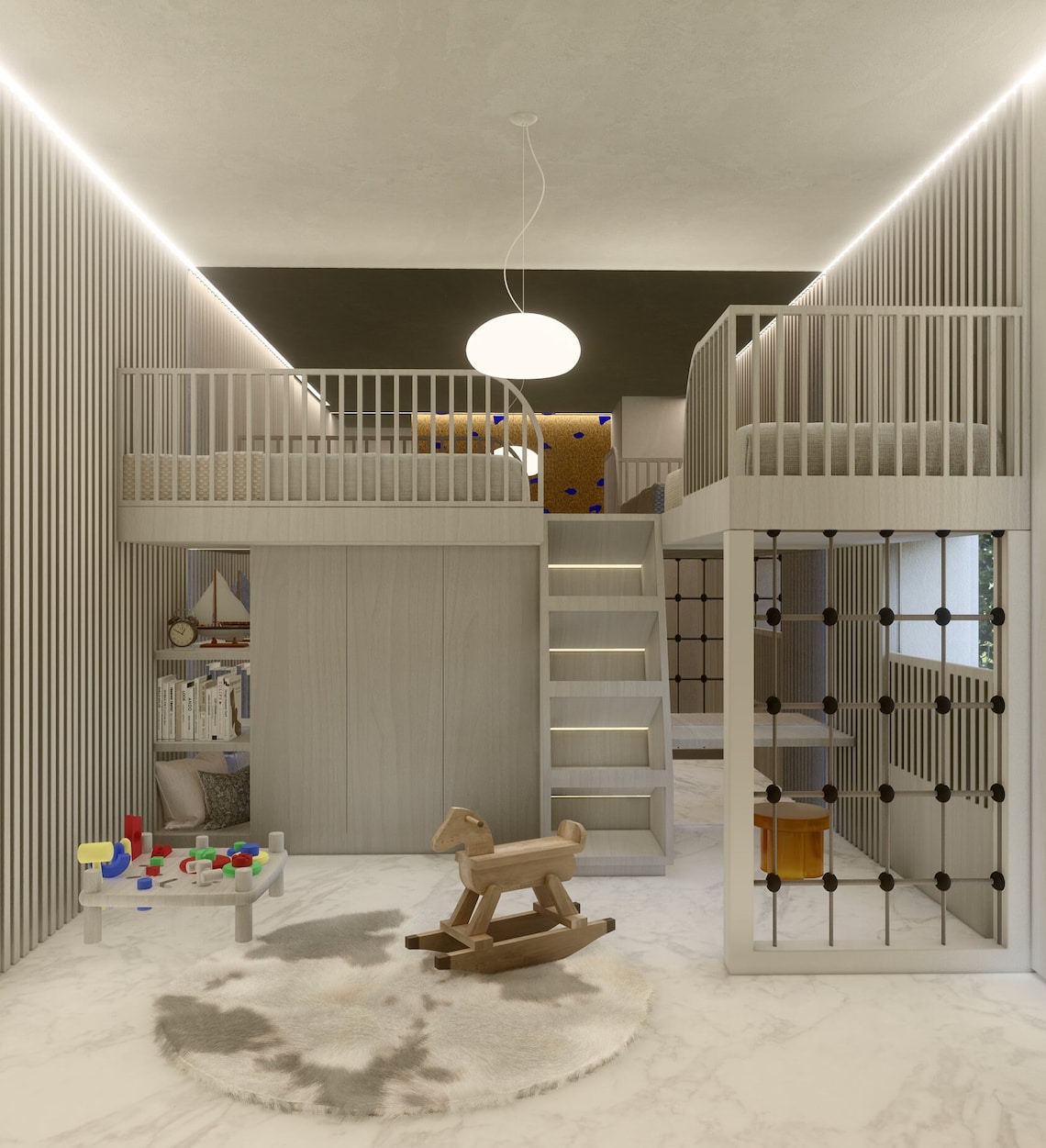 Children's Bedroom Interior Design Plans for Two Children, Children's ...