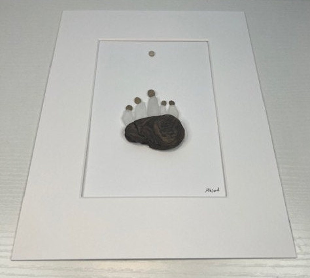 Free US Shipping! / Family of 5/ Pebble Art/ Rock Art/ One of a Kind ...