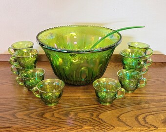 Glass Punch Bowl Set | Etsy