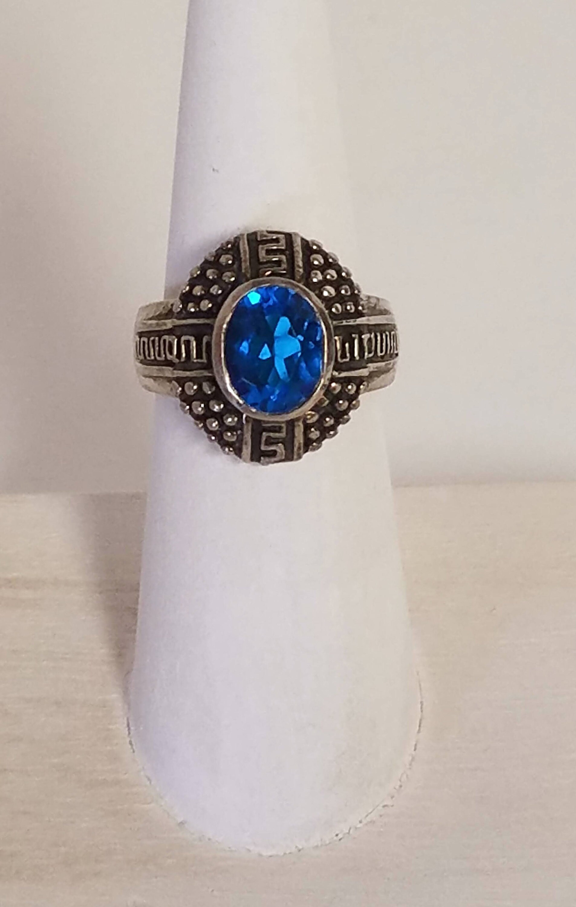 Fire Blue Stone Class Ring