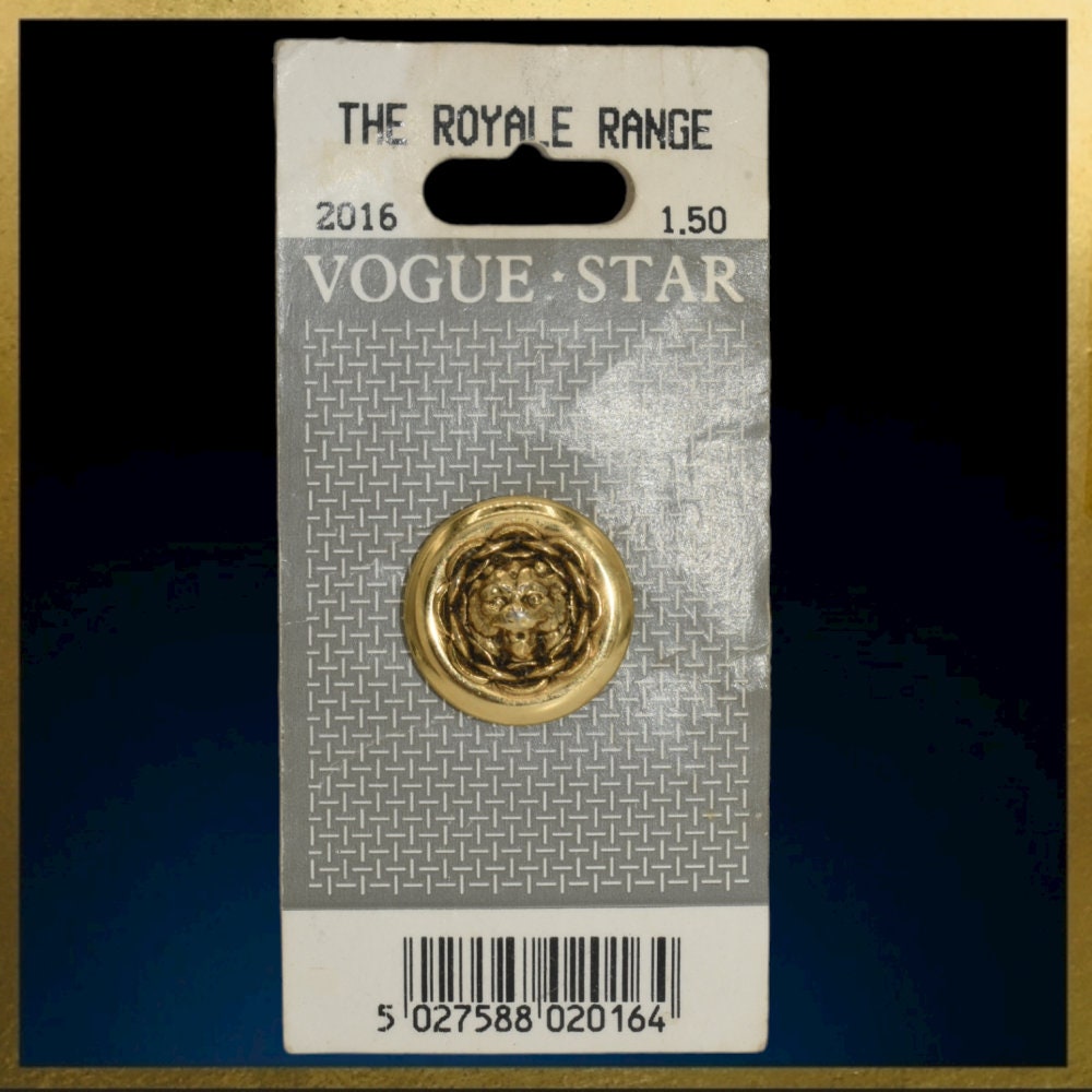 Vogue Star Gold Lion & Chain Metal Button brand New on Card - Etsy